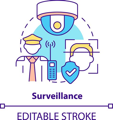Surveillance Concept Icon Physical Security Framework Form Abstract Idea Thin Line Illustration