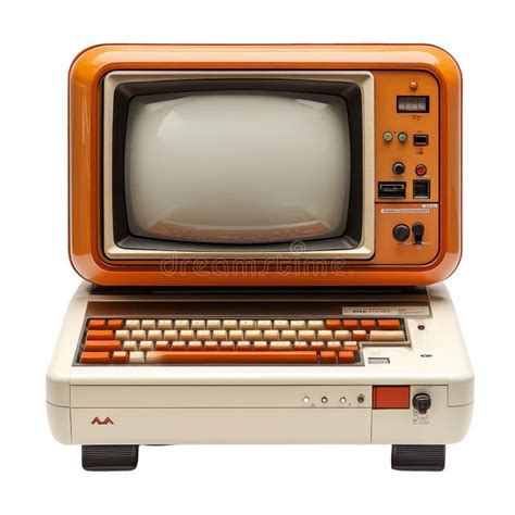 Vintage Computer Retro Style A Classic Pc With A Monitor Perfect For