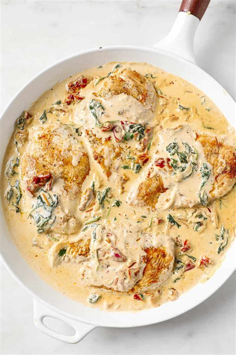 Creamy Keto Tuscan Chicken Marry Me Chicken Peace Love And Low Carb