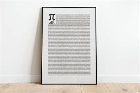 Pi To 10000 Digits Printable Wall Art Pi Art Print Printable Etsy