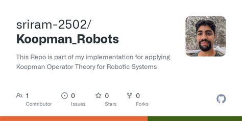 Github Sriram Koopman Robots This Repo Is Part Of My