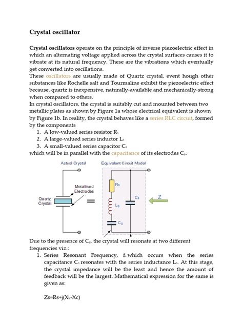 Crystal Oscillator Pdf Capacitor Resonance