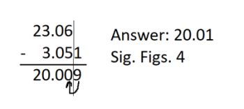 Adding And Subtracting Significant Figures General Chemistry I