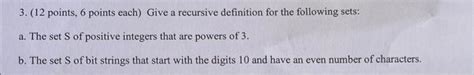solved 3 12 points 6 points each give a recursive