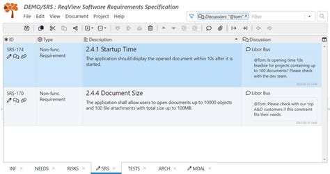 Reqview 217 — Reuse Table Views Reqview