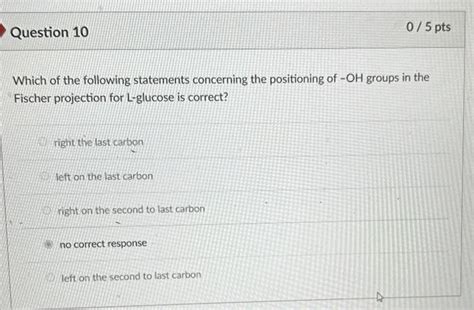 Solved Question 10 05 Pts Which Of The Following Statements