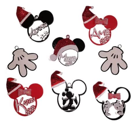 Esferas Navideñas Mickey Mouse Disney Personalizadas Pz 8 Envío Gratis