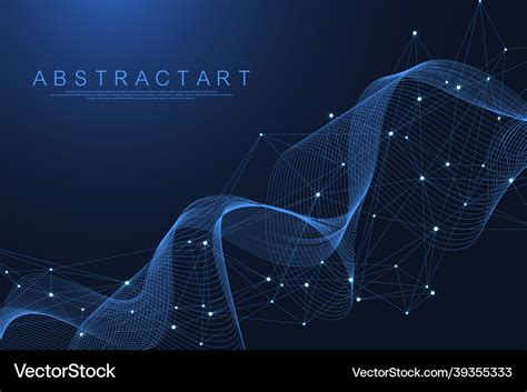 Technology Abstract Lines And Dots Connection Vector Image
