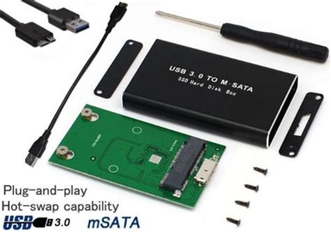 Esquire UniQue USB To MSATA SSD Mini External Enclosure