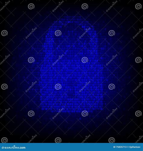 Security Concept Binary Code Lock Symbol Stock Vector Illustration Of Electronic Background