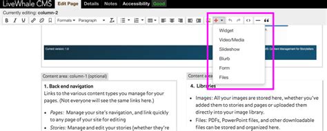 Displaying Dynamic Content • Livewhale Cms Help • Purchase College