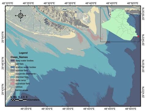 Supervised Classification Of Delta Landforms Landsat 7 Etm 2002