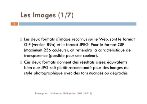 Notes Sur Les Liens Et Les Images En Html 2° Partie Docsity