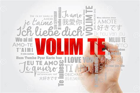 Volim Te I Love You In Croatian Word Cloud Illustrazione Di Stock