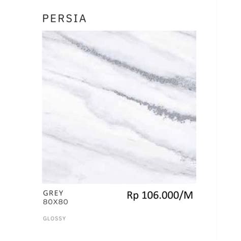 Jual Granit Glossy Motif Marbel Putih Abu Persia Ukuran X By Platinum Granit Kualitas