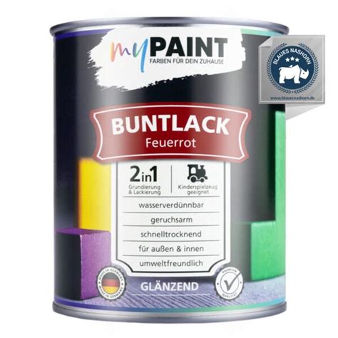 myPAINT in Buntlack RAL Feuerrot glänzender Acryllack Lack für Kinderspielzeug