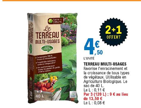 Promo Terreau Multi Usages Chez E Leclerc Icatalogue Fr
