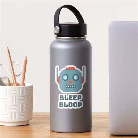 Bleep Bloop Robot Android Emoji Design Sticker By Noto57 Redbubble