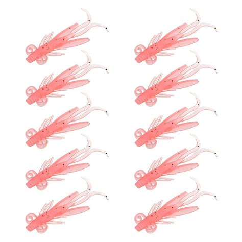10 Uds De Señuelos De Blando De Silicona Cebo De Pesca De Camarones