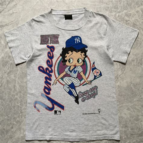 Vintage Vtg 90s Mlb New York Yankees Betty Boop 1992 T Shirt Grailed