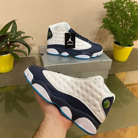 Кроссовки nike air jordan 13 retro (сине-белые). кроссы найк аир ...