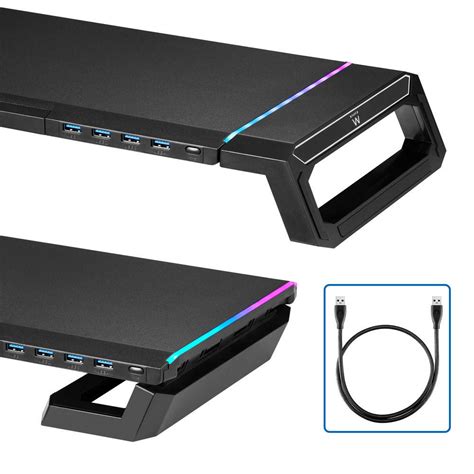 ELEVADOR MONITOR EWENT PLEGABLE RGB CON HUB USB CAJON Y SOPORTE MOVIL