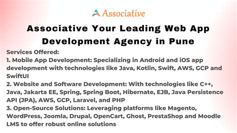 Associative Your Leading Web App Development Agency In Pune Associative