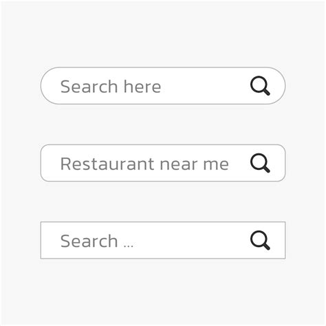 Premium Vector Set Of Search Field Ui Vector Illustration