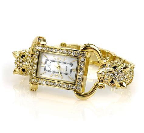 Royalty Free Photo Rectangular Gold Colored Analog Watch With Clear
