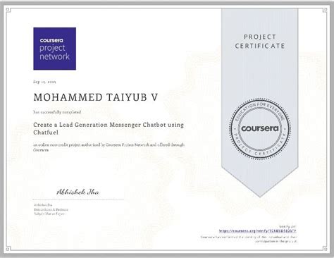 completed chatfuel course mohammed taiyub v posted on the topic