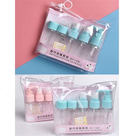 Jual 7pcs Set Botol Travel Kosong Botol Make Up Portable Botol Sabun