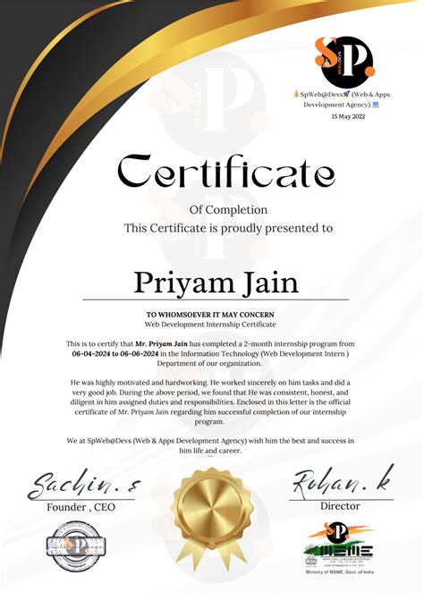 Priyam Jain On Linkedin Internshipcompletion Webdevelopment