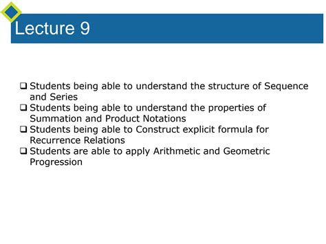 SOLUTION Discrete Structure Lecture 9 Arithmetic Geometric