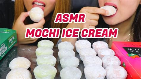 Asmr Mochi Ice Cream Sticky Eating Sounds Mukbang Youtube