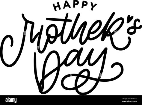 Happy Mothers Day Lettering Handmade Calligraphy Vector Illustration