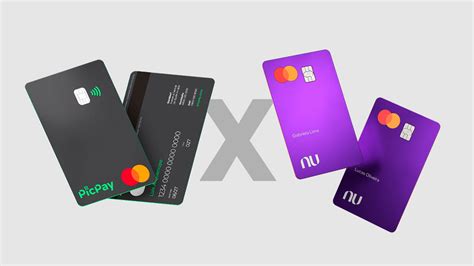 Nubank cartão de crédito ou PicPay Card Focalizando