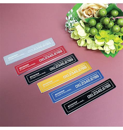 4세대 카니발 레터링 컬러 메탈 각인 심플 주차번호 앞유리 부착형 알림판 티몬