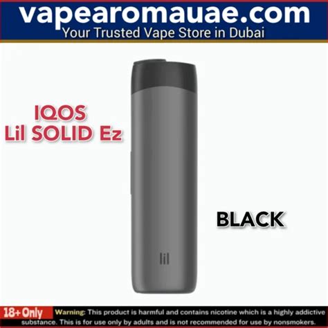 Iqos Lil Solid Ez Black Kit For Heets In Dubai Vape Aroma Uae