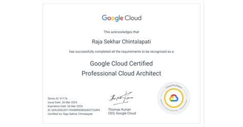 Raja Sekhar Chintalapati On Linkedin Professional Cloud Architect • Raja Sekhar Chintalapati