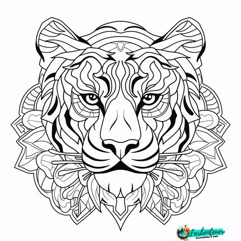 Tiger Mandala Ausmalbild Entdecke Kreative Und Entspannende