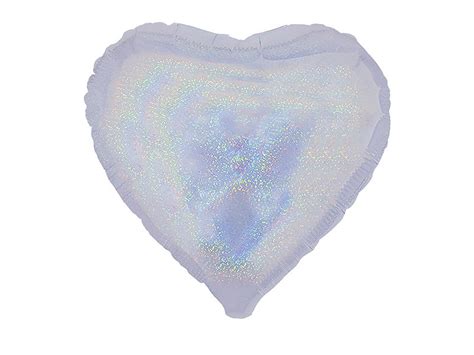 Balon Foliowy Serce Holograficzny Srebrny 45 Cm 18 Cali Inna