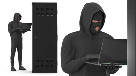 3d Hacker Working With Server Turbosquid 2327319