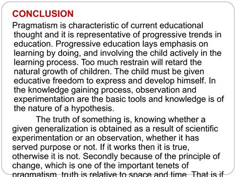 Pragmatism In Education Pptx