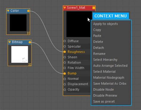 Node Editor Context Menu