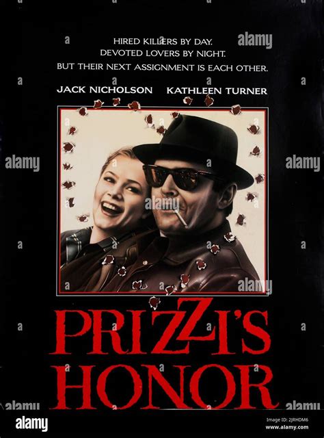 Kathleen Turner Jack Nicholson Poster Prizzis Honor 1985 Stock