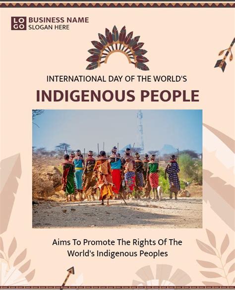 Cultural Celebration Indigenous Peoples Rights Awareness Poster Template