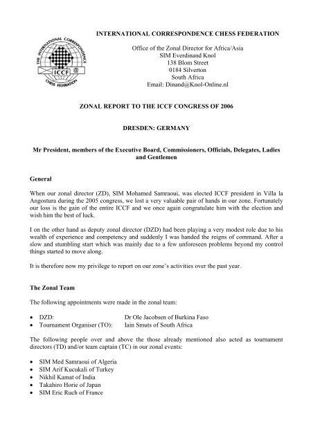 International Correspondence Chess Iccf Europa