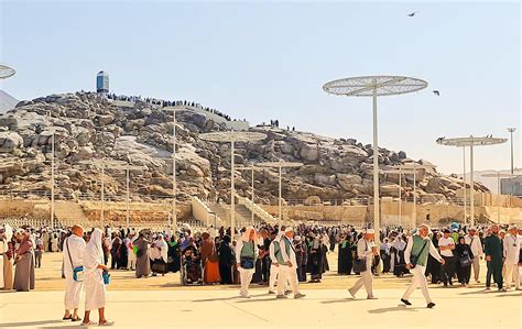 Mecca Saudi Arabia On February 26 2024 Jabal Rahmah In Arafah Is The