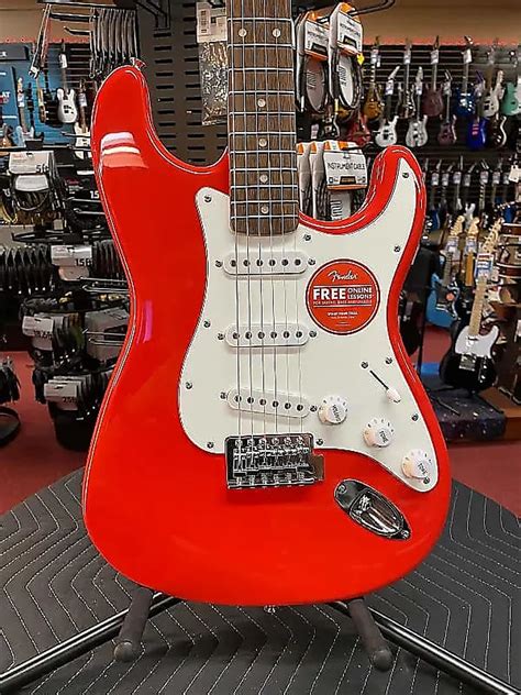 Squier Affinity Stratocaster Race Red With Rosewood Reverb