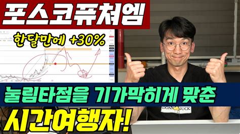 포스코퓨처엠 눌림타점을 기가막히게 맞춘 시간여행자 엘리엇파동으로 차트분석했더니주식코스닥포스코퓨처엠 Youtube